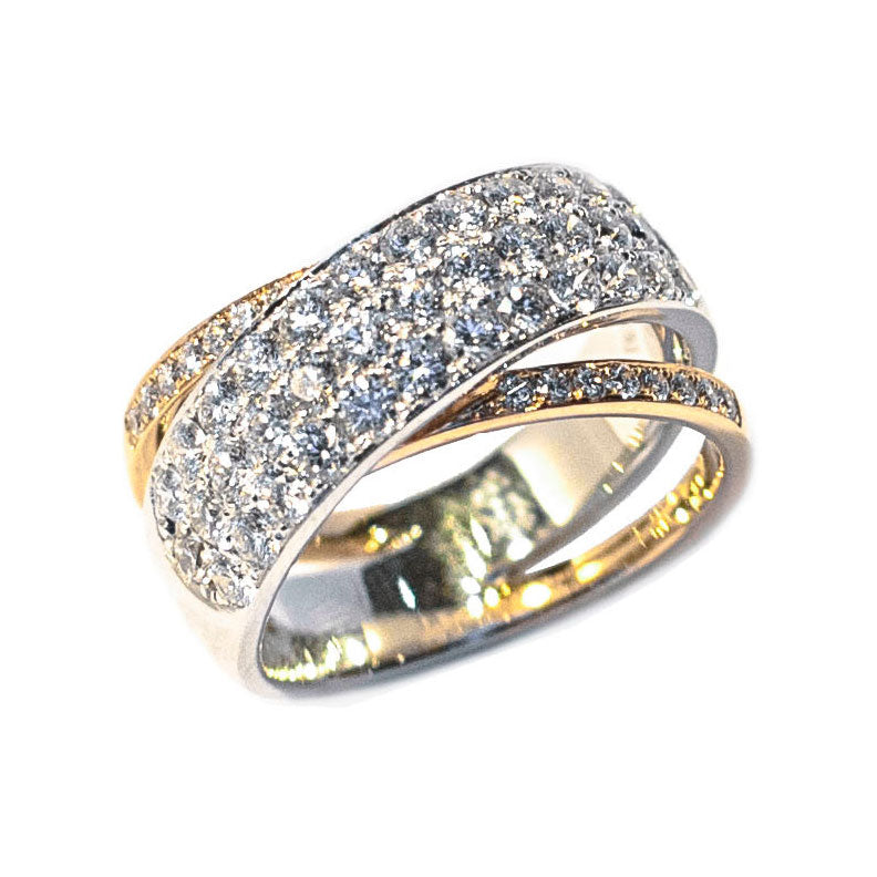 Layered Diamond Engagement Band – RSVP Style